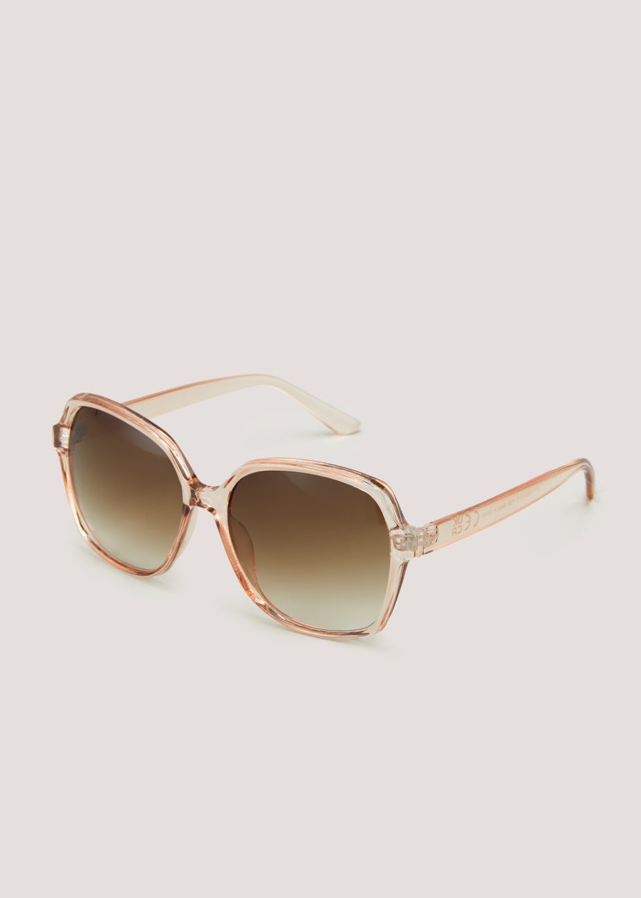Nude Large Frame Sunglasses - Matalan