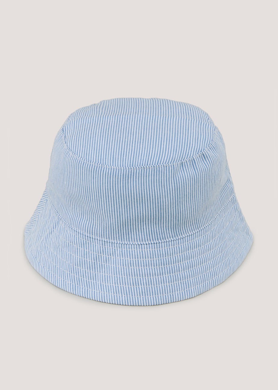 Baby Blue Stripe Bucket Hat (Newborn-24mths) - Matalan