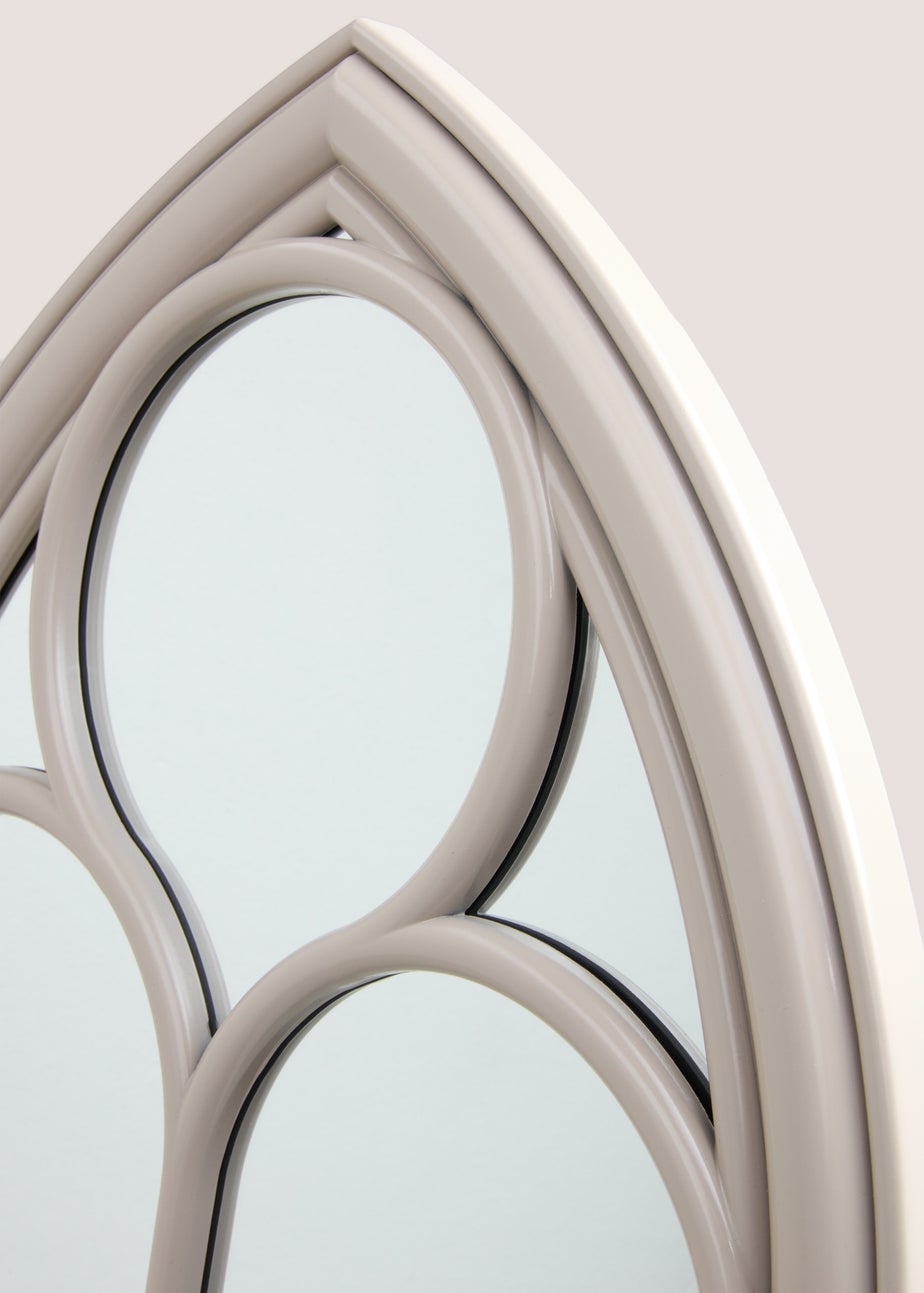 Cream Gothic Plastic Mirror (51.5cm x 90cm x 2cm) - Matalan