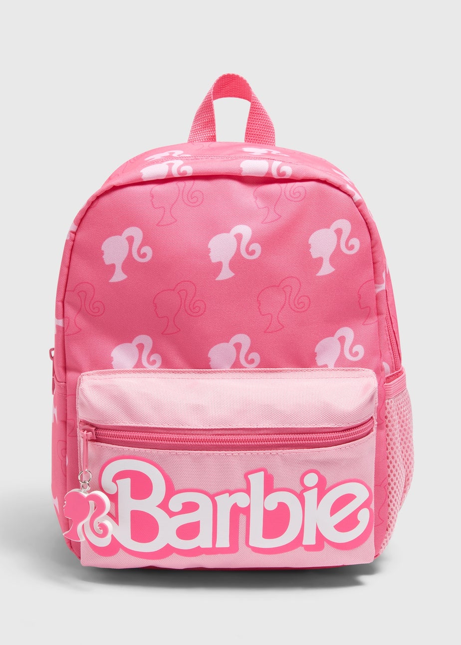 Barbie Kids Pink Backpack (29.5x23x11.5cm) - Matalan