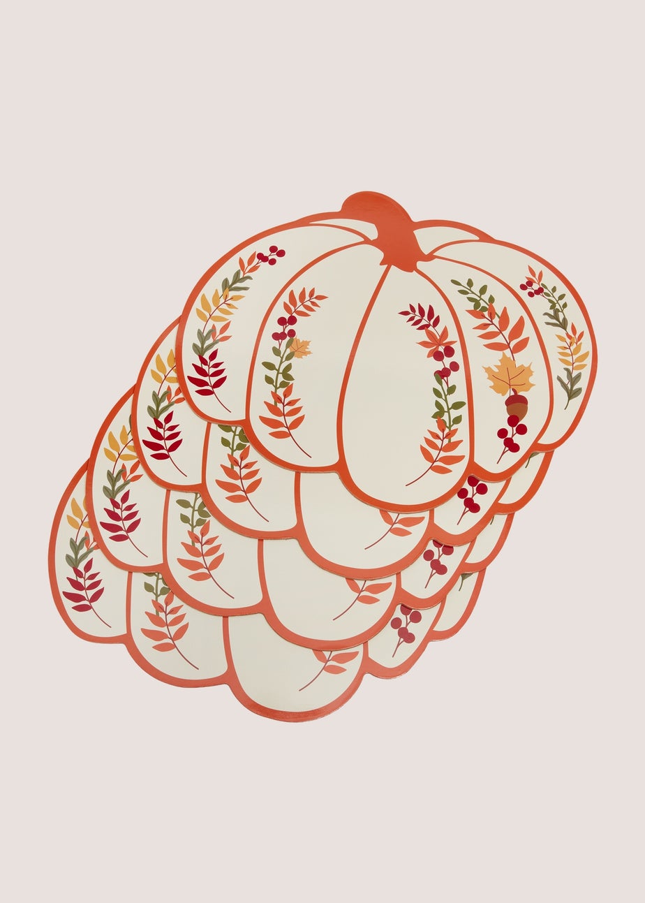 4 Pack Cream Pumpkin Cork Placemats - Matalan