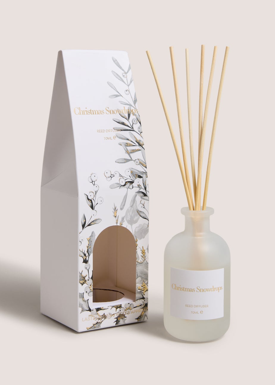 White Christmas Snowdrops Diffuser - Matalan