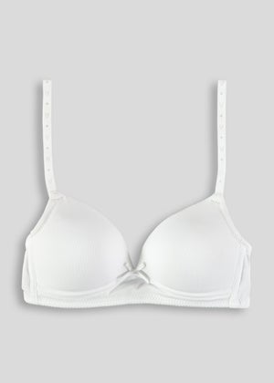 Girls White Moulded First Bra (28A-34AA) - Matalan