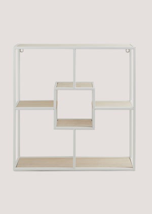White Metal Square Shelf (51cm x 11cm x 51cm) - Matalan