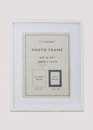 White Monochrome Photo Frame (40cm x 50cm) - Matalan