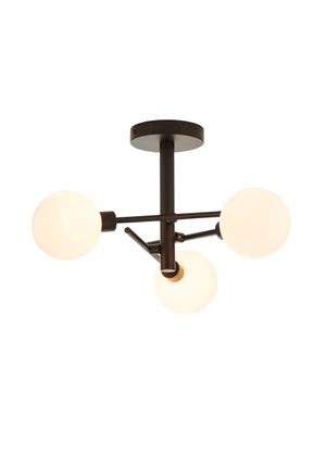 Inlight Nova 3LT Ceiling Light Black (48cm x 48cm x 21cm) - Matalan