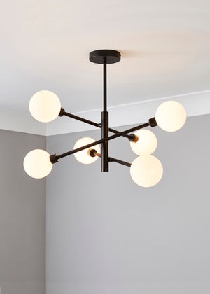 Inlight Nova Semi Flush Ceiling Light Black (56cm x 60cm x 60cm) - Matalan