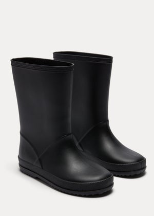 Kids Black PVC Wellies (Younger 10-Older 6) - Matalan
