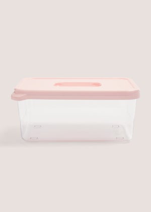 Pink Lunch Box (18cm x 12cm x 8cm) - Matalan
