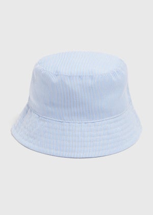 Baby Blue Stripe Bucket Hat (Newborn-24mths) - Matalan