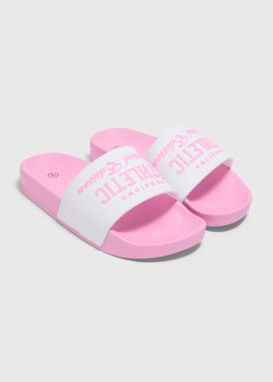 Girls Pink Athletic Sliders (Younger 10-Older 5) - Matalan