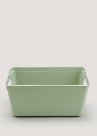 Green Small Storage Tray (17cm x 11cm) - Matalan