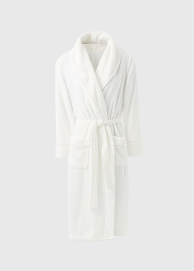 White Waffle Dressing Gown - Matalan