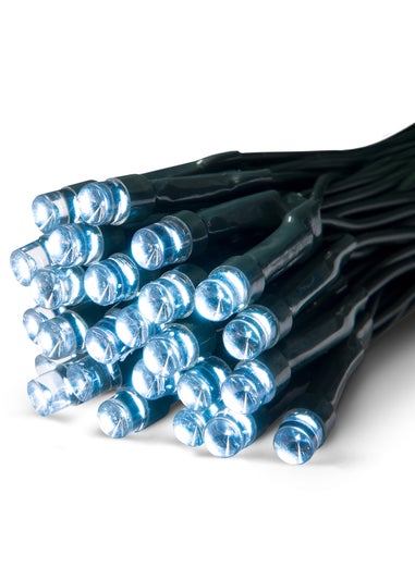 Premier Decorations 500 Cool White Solar String Lights - Matalan
