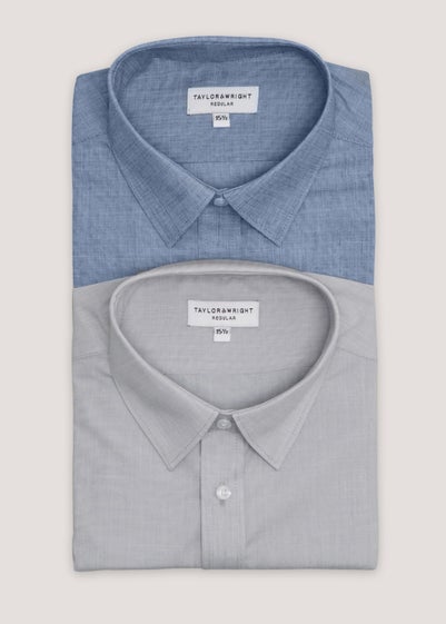 Mens Multipack Shirts | Twin Pack Shirts – Matalan