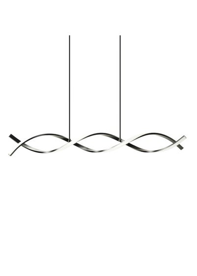 ValueLights Infinity Matt Black Double Twist LED Ceiling Light (100cm x ...