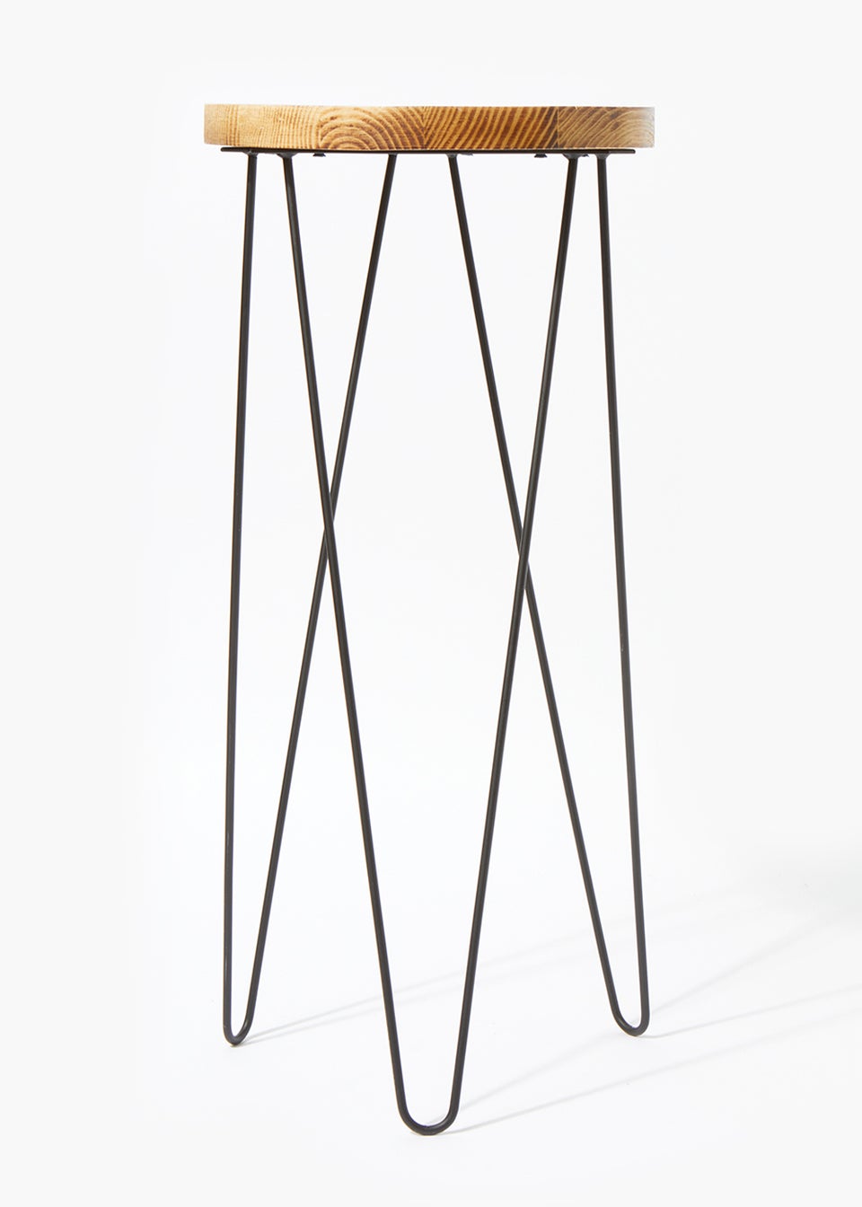 Wood Metal Pin Leg Planter (29cm x 29cm x 60cm) - Matalan