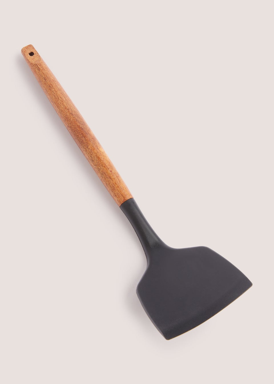 Black Acacia Wooden Kitchen Turner (32cm x 7cm) - Matalan