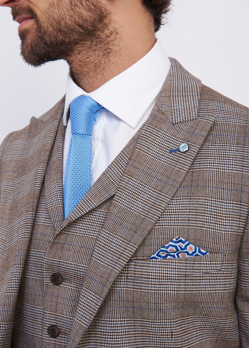 Broken Stitch Buckinghamshire Check Suit Waistcoat - Matalan