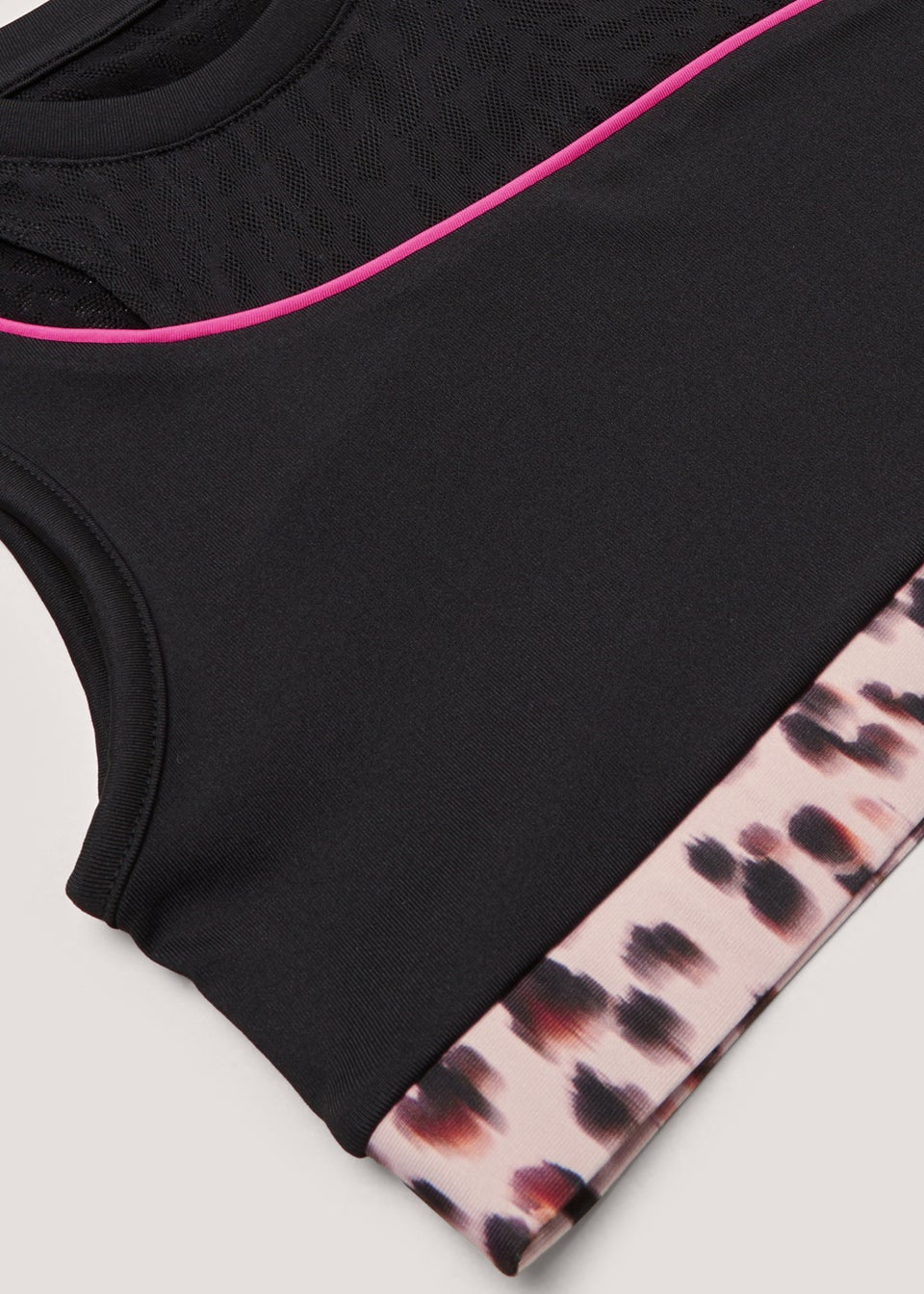 Girls Souluxe Leopard Sports Crop Top (4-13yrs) - Matalan