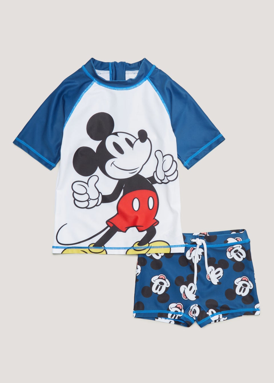 Kids Navy Disney Mickey Mouse Swim Set (6mths-5yrs) - Matalan