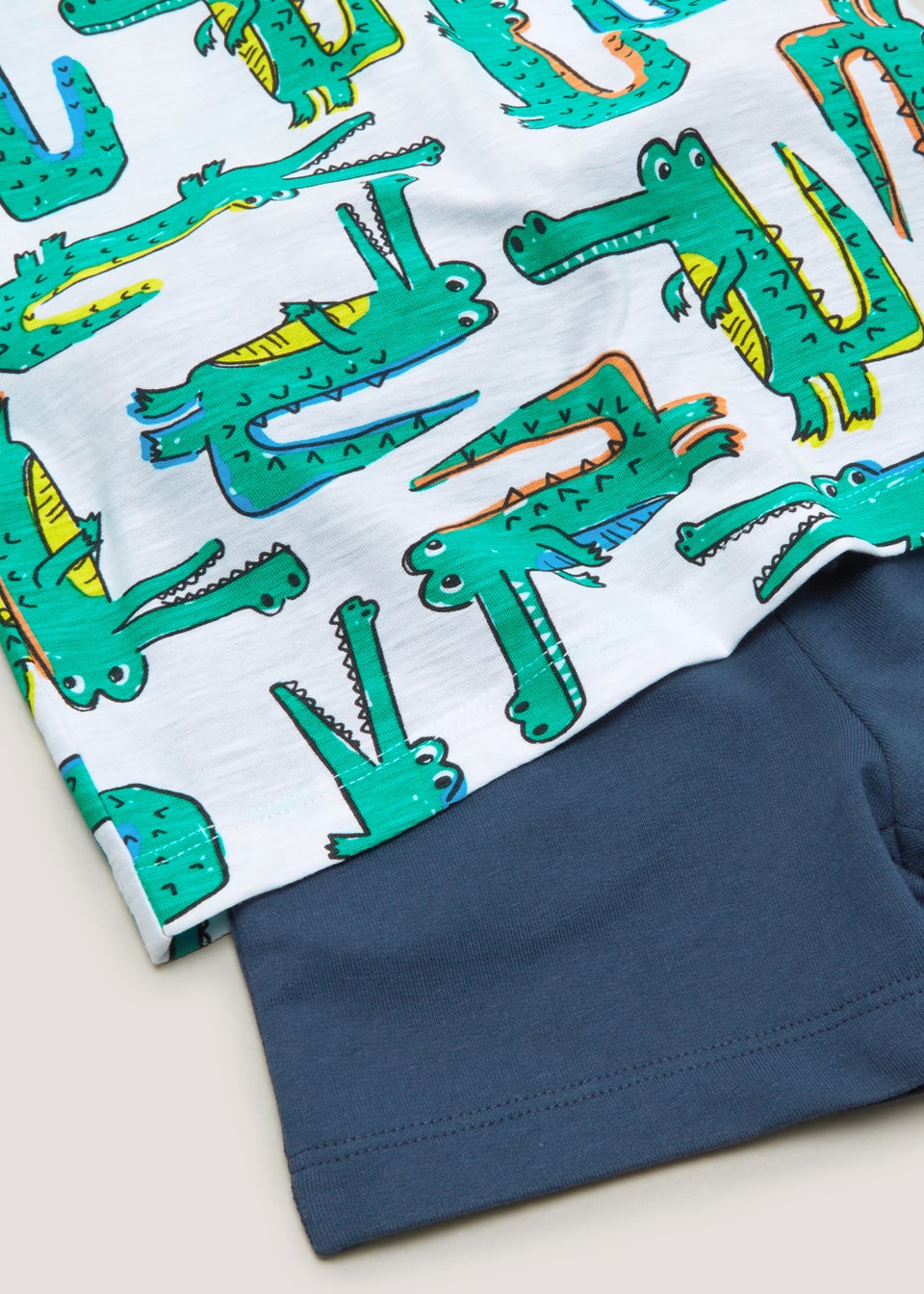 Boys Navy Crocodile Shorts & T-Shirt Set (9mths-6yrs) - Matalan