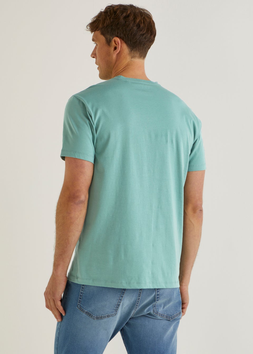 Teal Essential V-Neck T-Shirt - Matalan