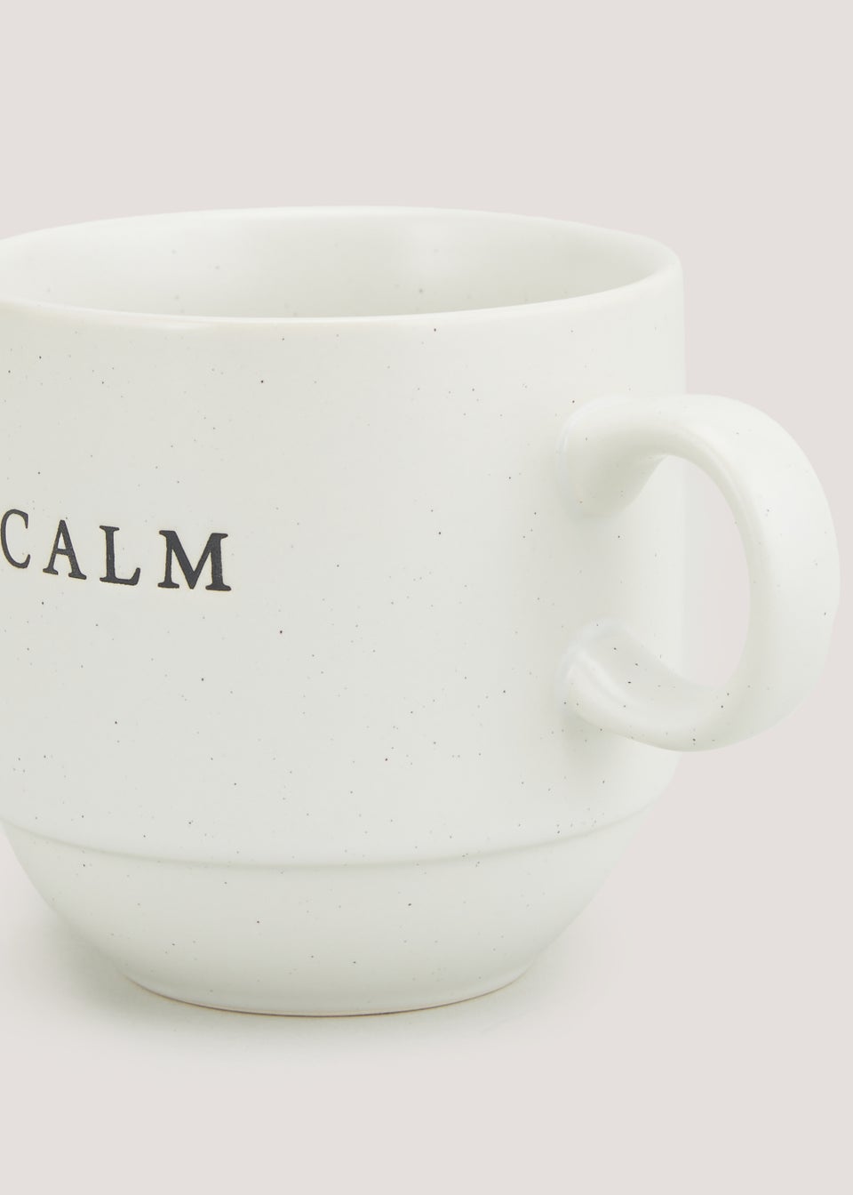 Cream Speckle Calm Mug (9cm x 8.5cm) - Matalan