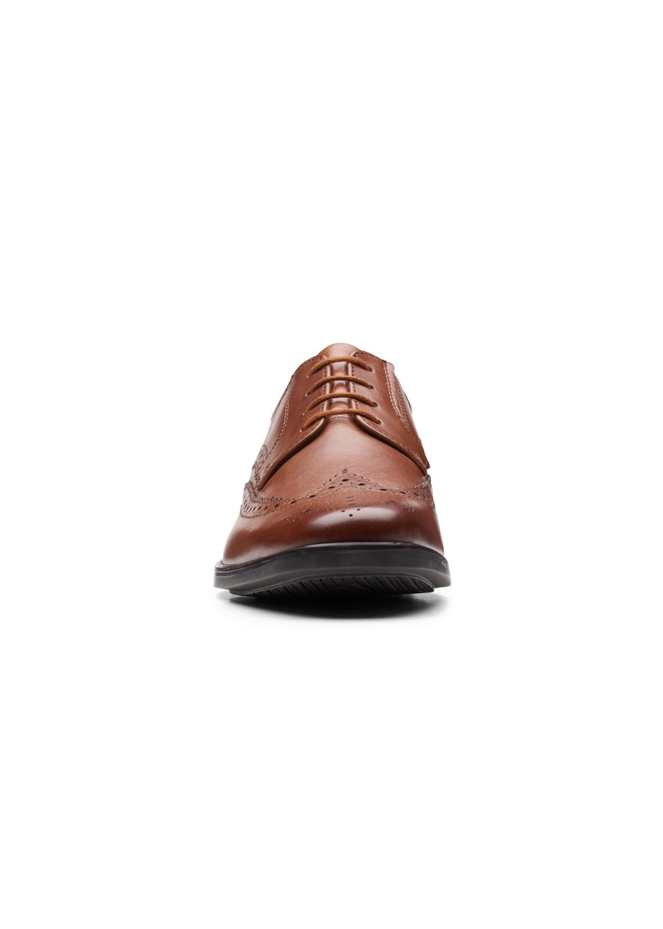 Clarks Tan Howard Wing Leather Brogues - Matalan