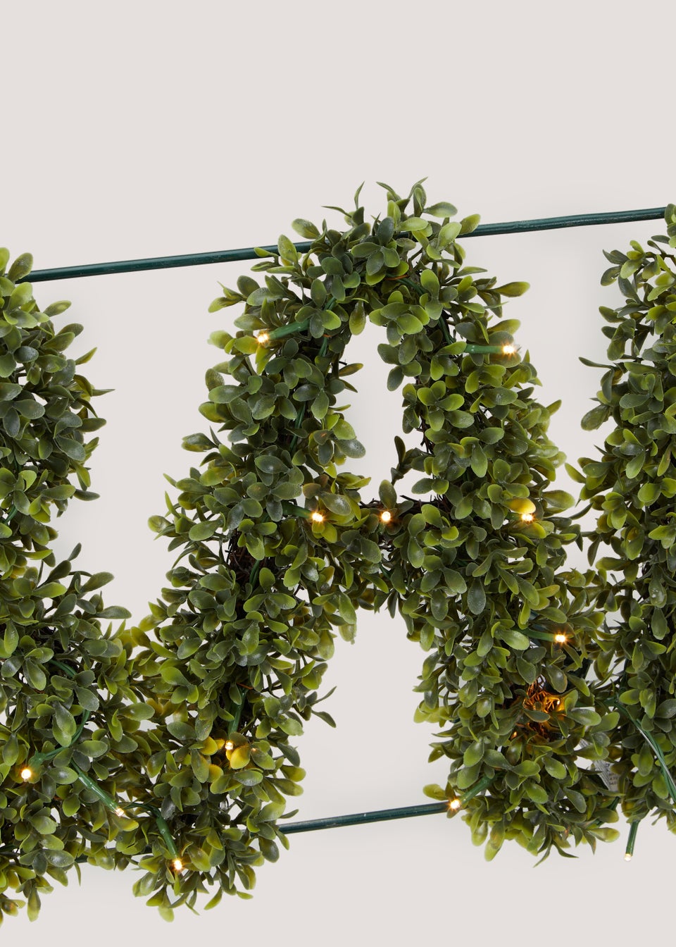 Boxwood Light Up Text Hanging Sign (53cm x 6cm x 30cm) - Matalan