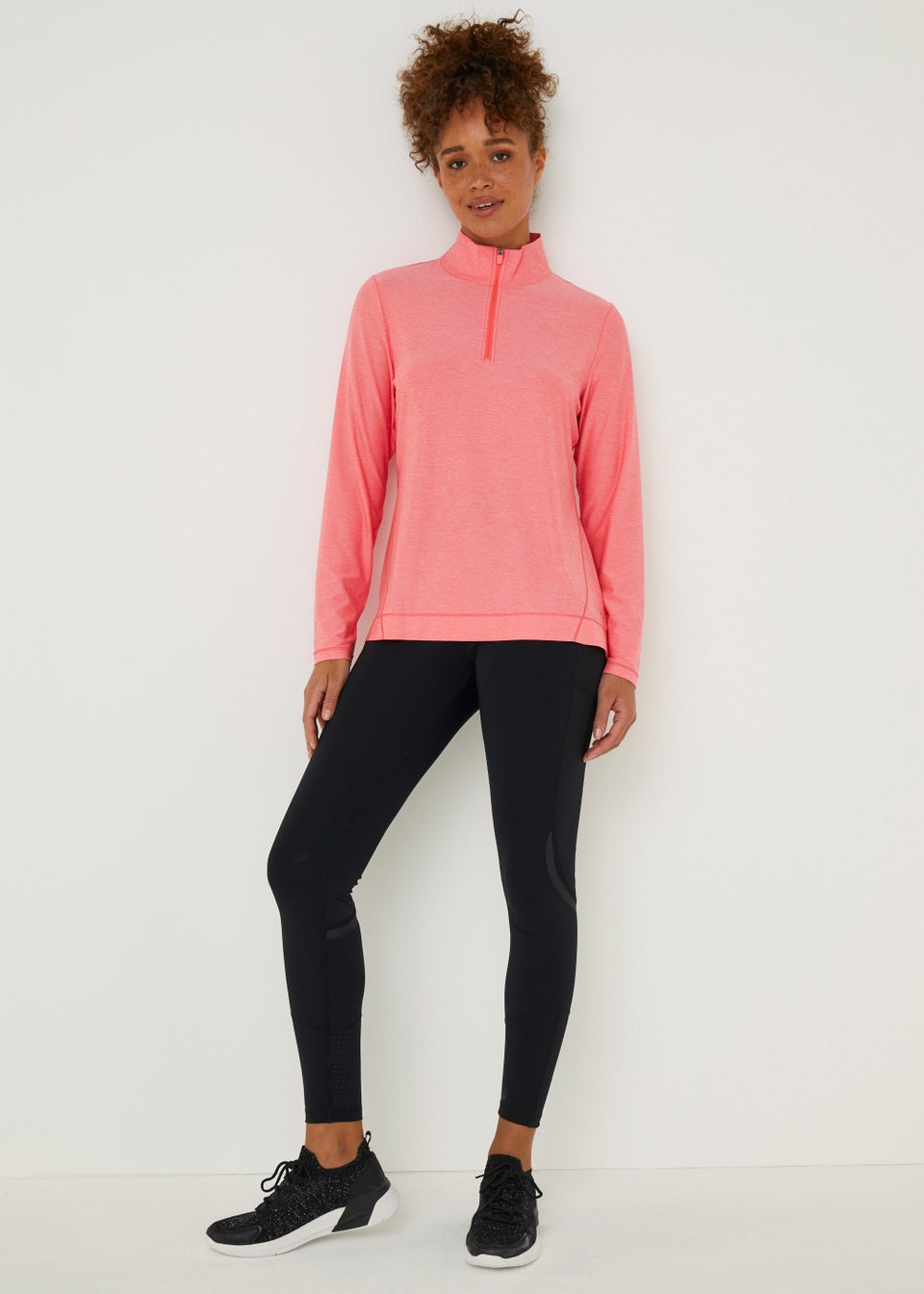 Souluxe Coral Essential Half Zip Sports Sweatshirt - Matalan Souluxe Coral Essential Half Zip Sports Sweatshirt - Matalan