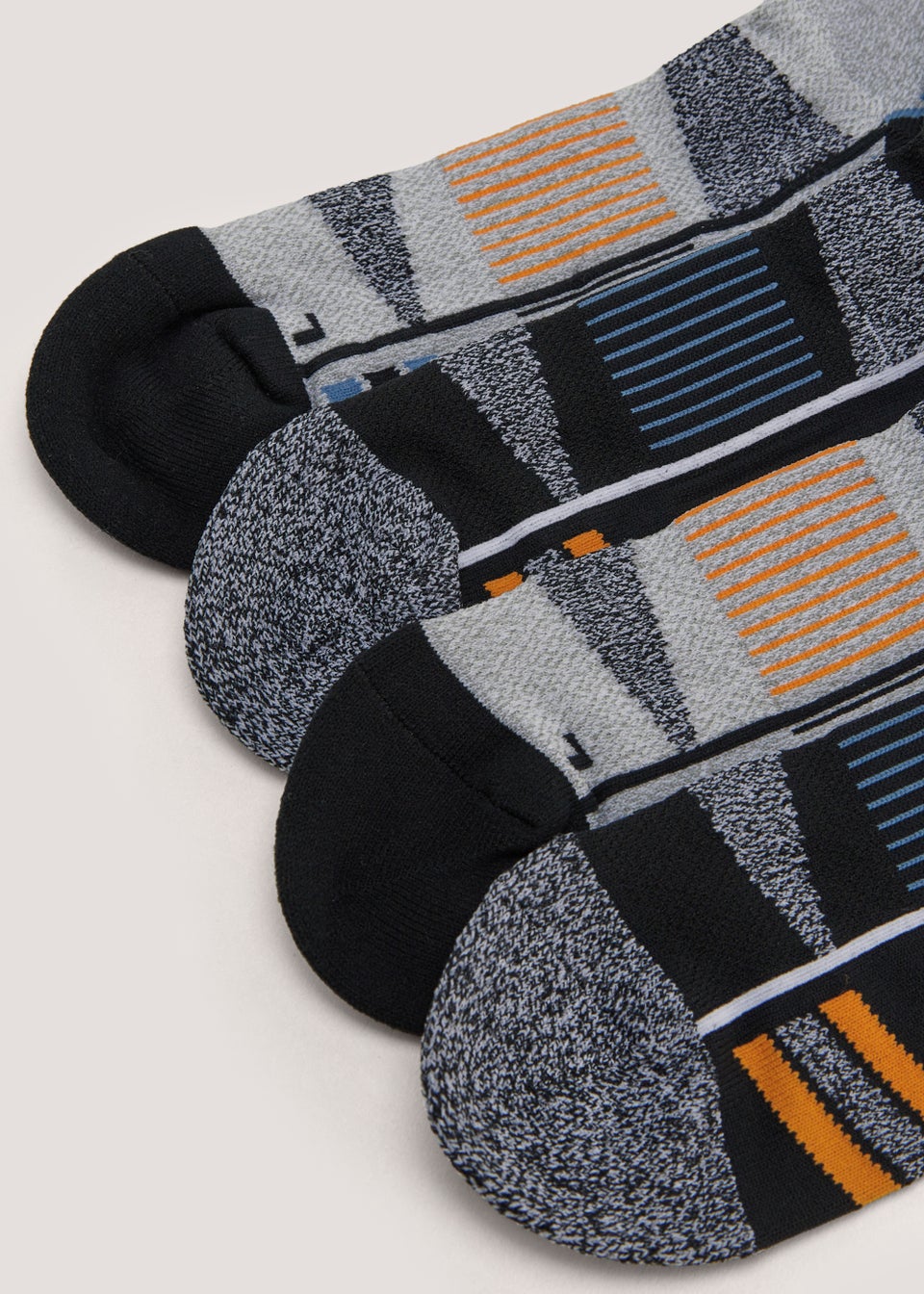 Souluxe 4 Pack Grey Trainer Sports Socks - Matalan