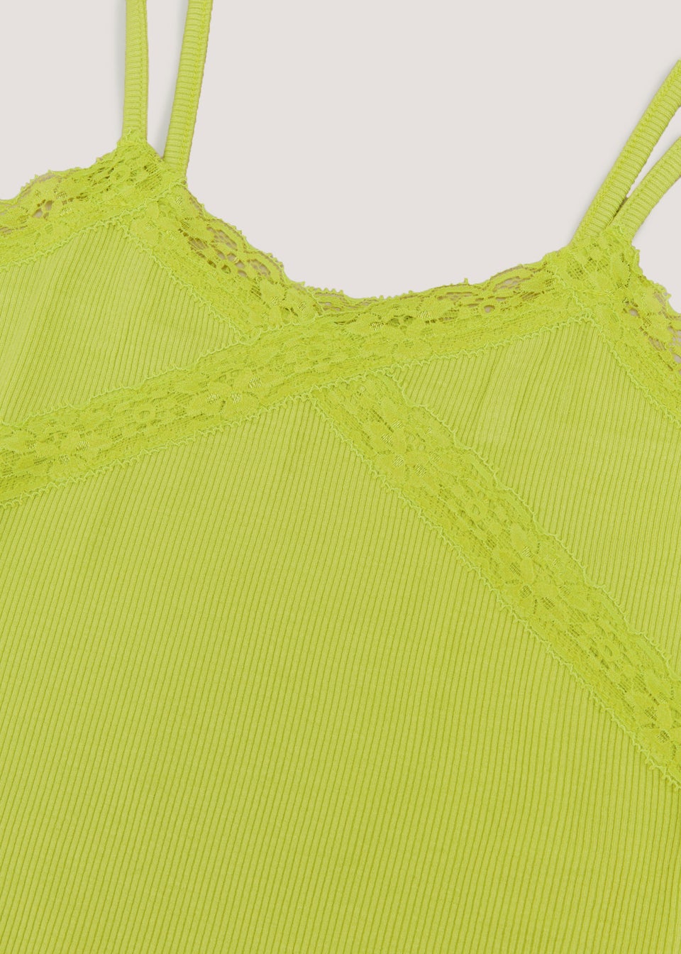 Girls Candy Couture Lime Lace Cami Top (9-16yrs) - Matalan