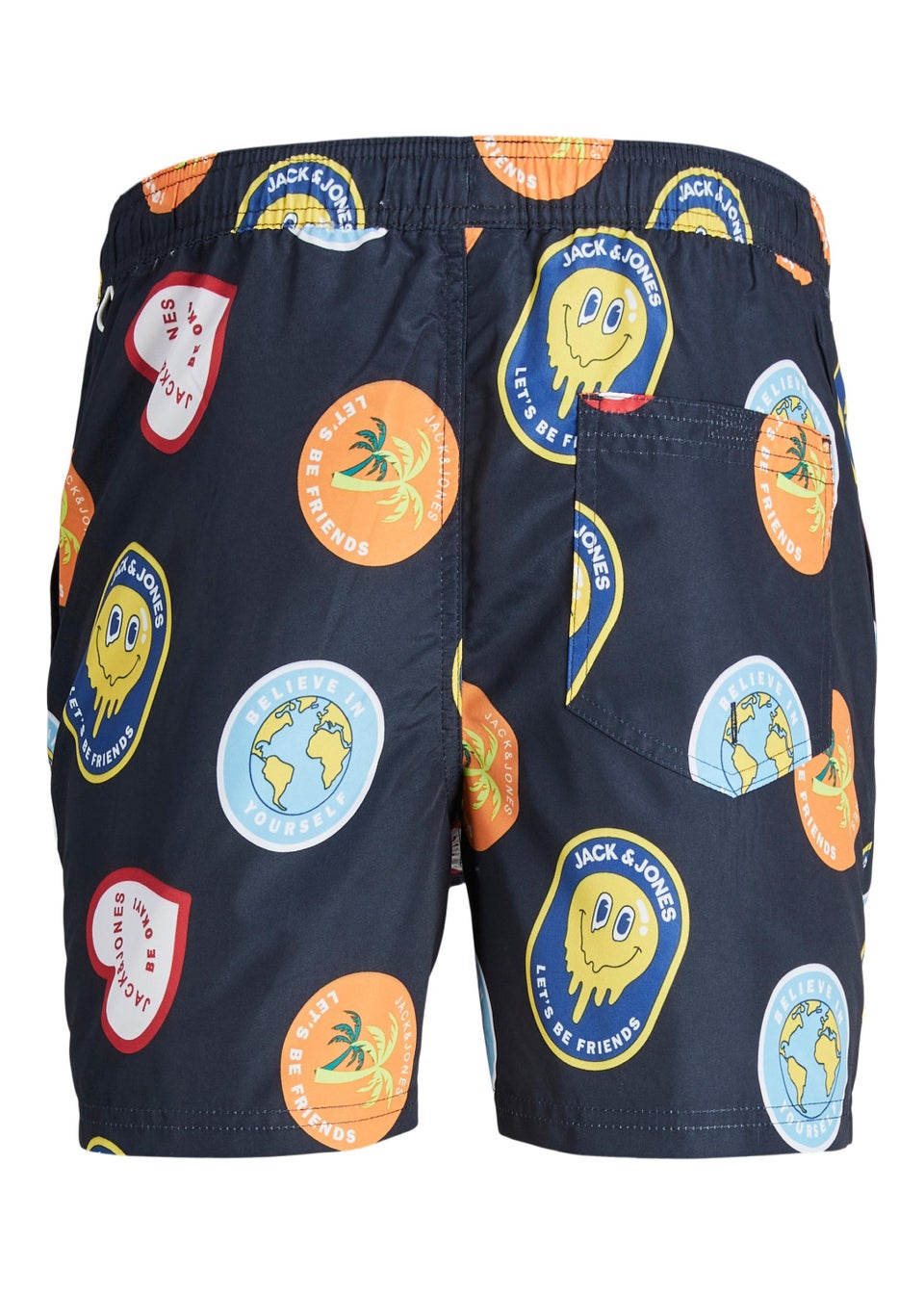 Jack & Jones Junior Black Print Swim Shorts (6-16yrs) - Matalan