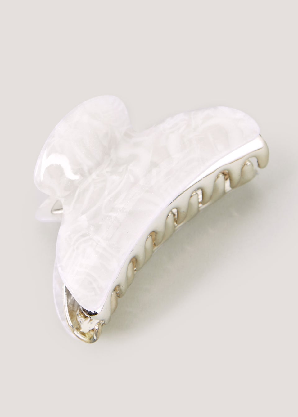 White Resin Hair Clamp - Matalan