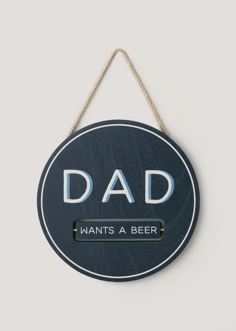 Navy Dad Sign (19.5cm x 19.5cm x 9cm) - Matalan
