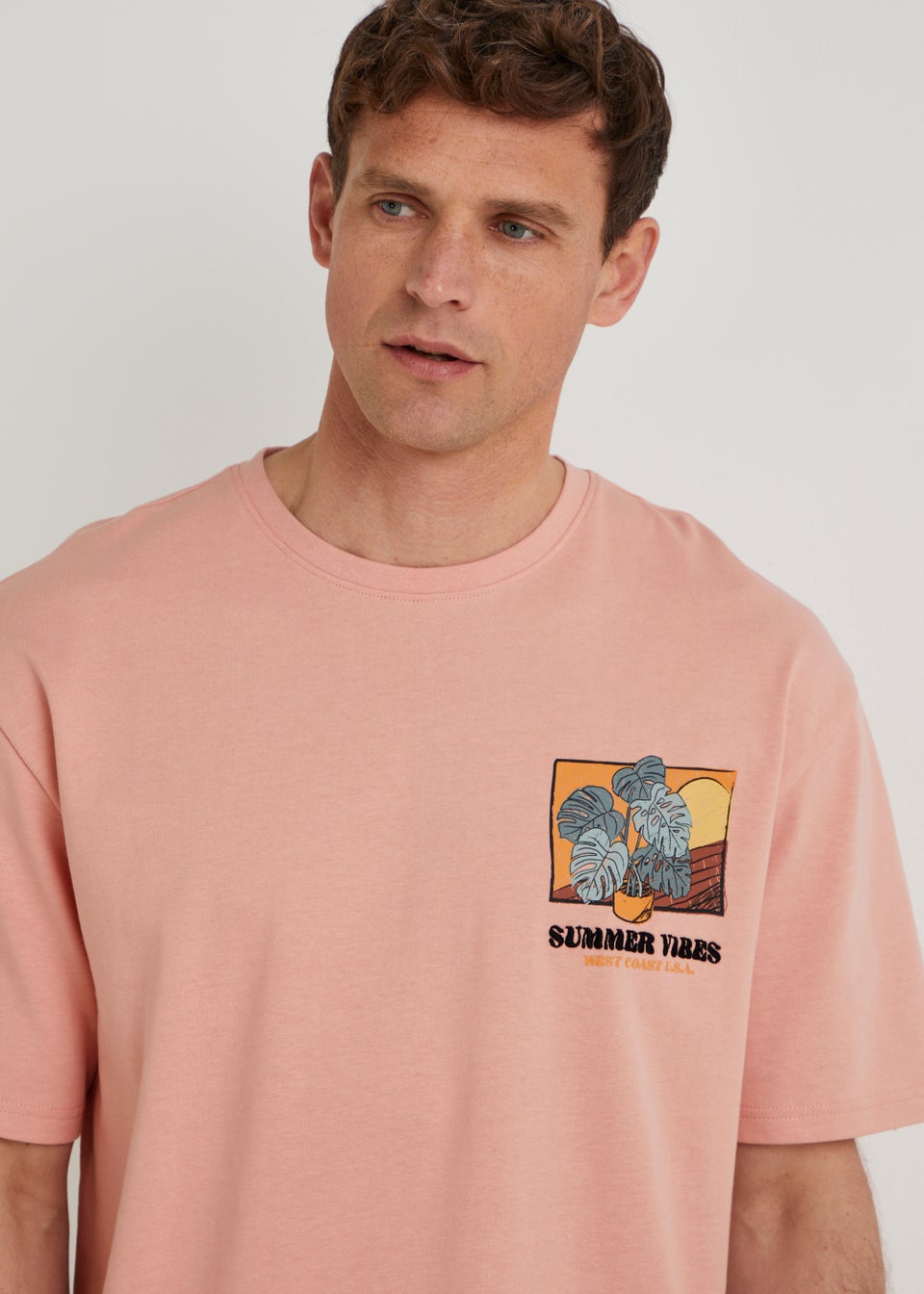 Pink Summer Vibes T-Shirt - Matalan