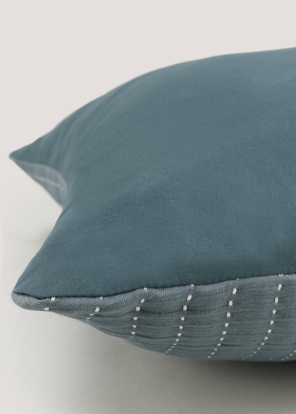 Blue Stab Stitch Cushion (50cm x 50cm) - Matalan