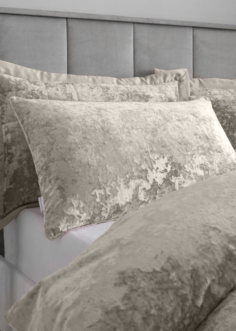 Catherine Lansfield Crushed Velvet Duvet Cover Set - Matalan Catherine Lansfield Crushed Velvet Duvet Cover Set - Matalan