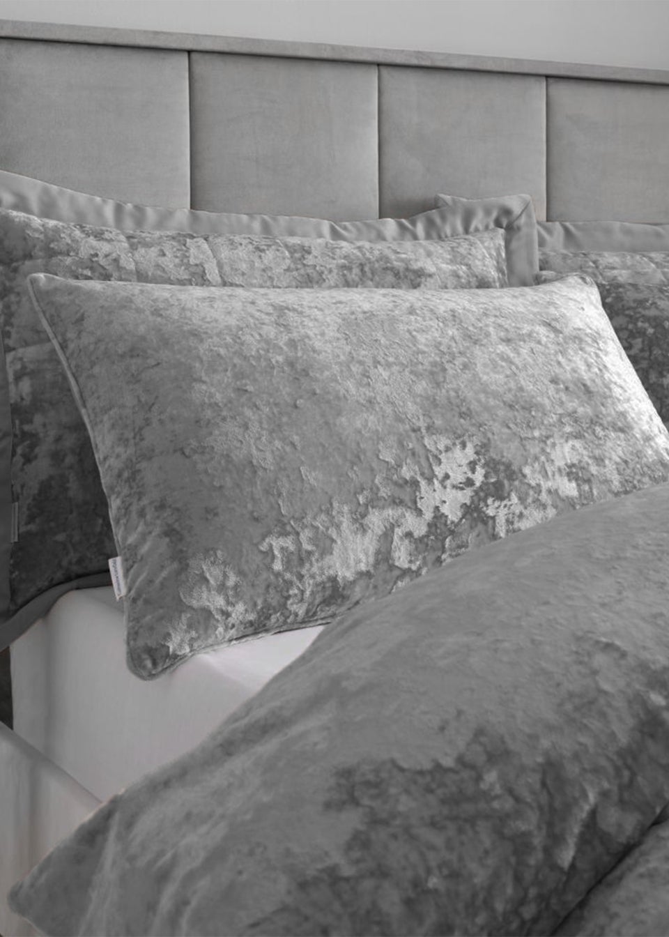 Catherine Lansfield Crushed Velvet Duvet Cover Set - Matalan Catherine Lansfield Crushed Velvet Duvet Cover Set - Matalan