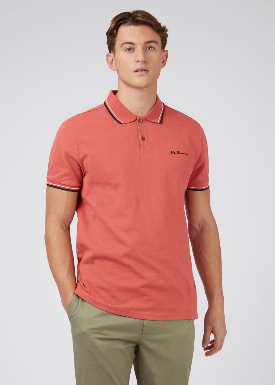 Ben Sherman Red Tipped Polo Shirt - Matalan