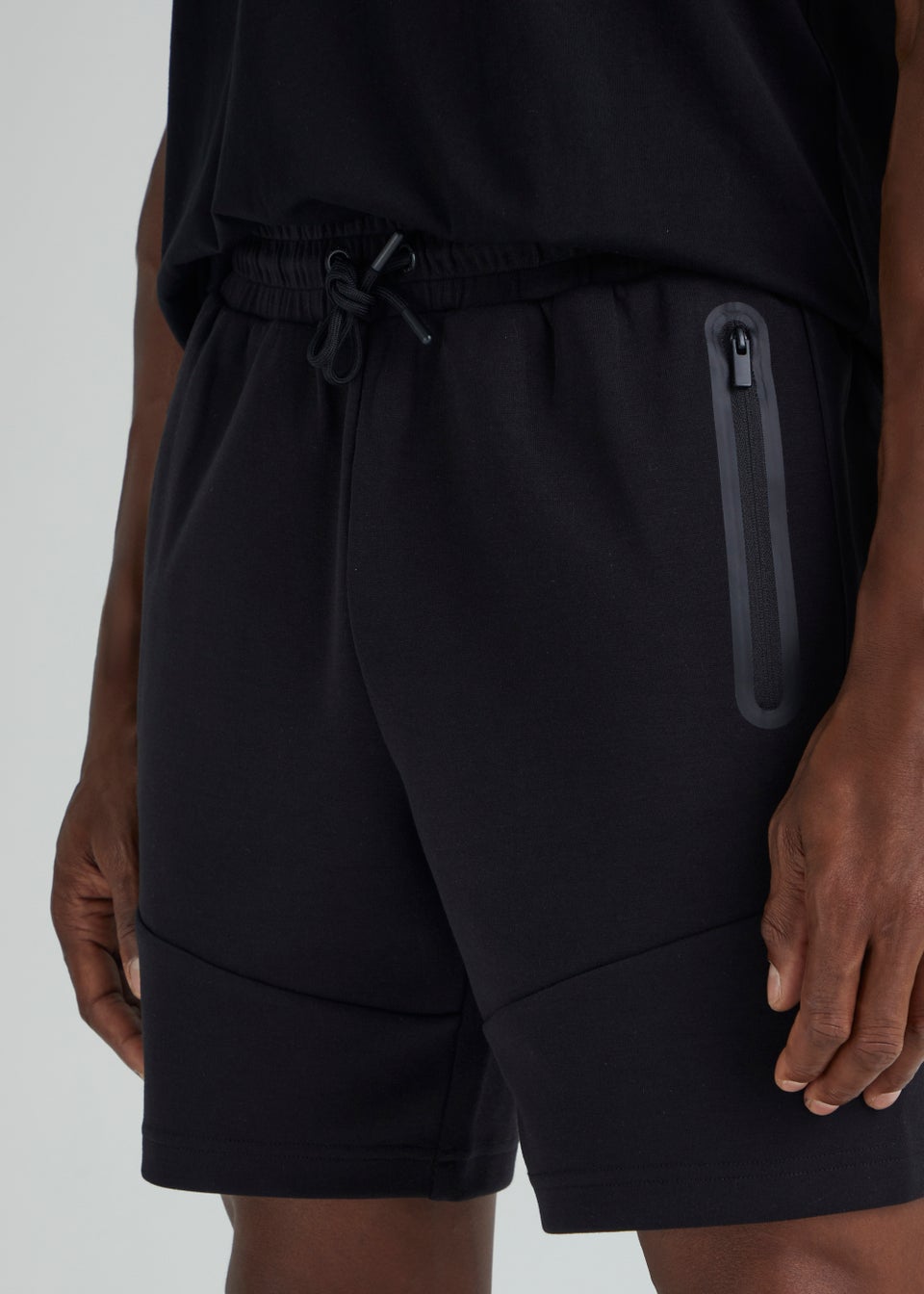 US Athletic Black Jogger Shorts - Matalan