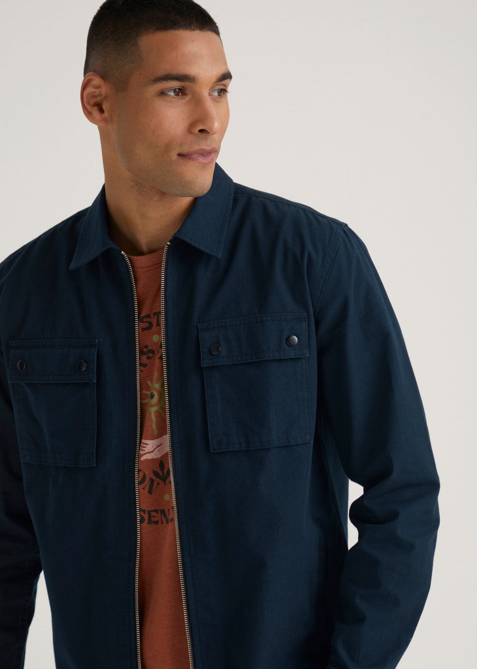 Navy Shacket - Matalan