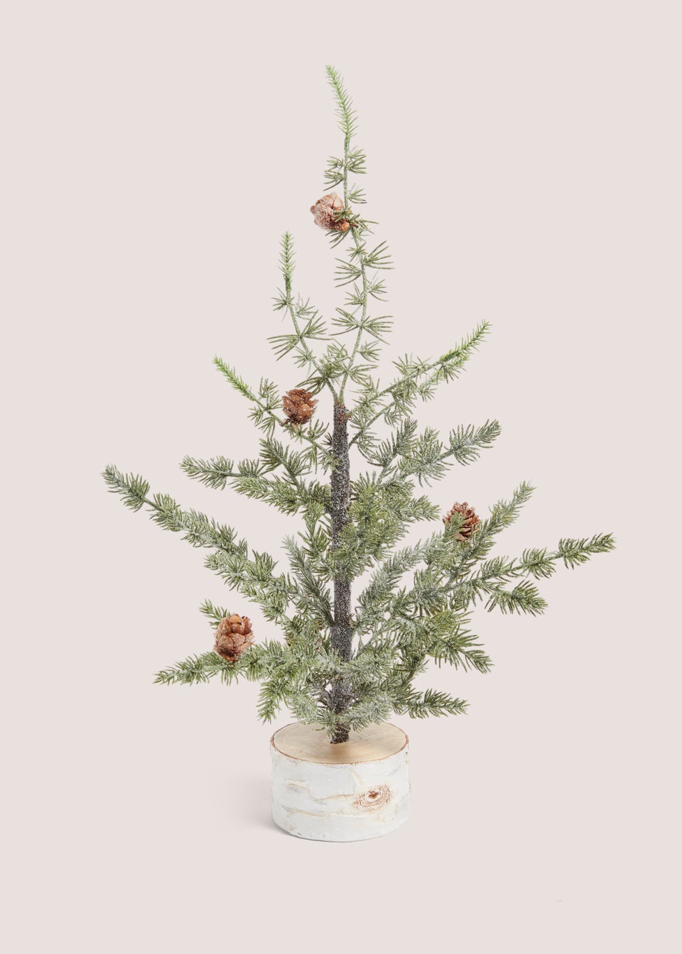 Medium Tree with Wooden Base (20cm x 20cm x 47cm) - Matalan