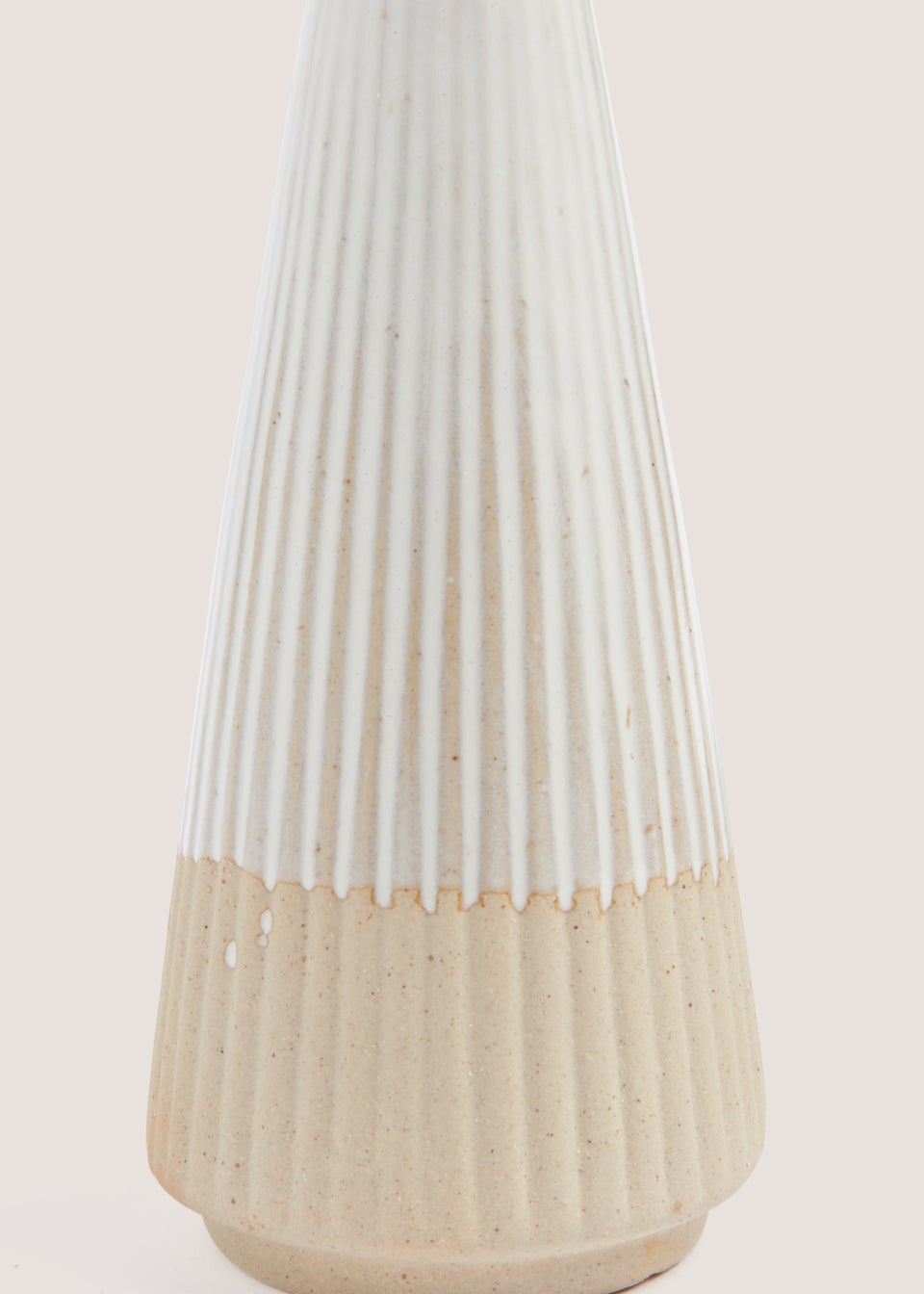 Ribbed Stoneware Christmas Tree (7cm x 7cm x 18.5cm) - Matalan