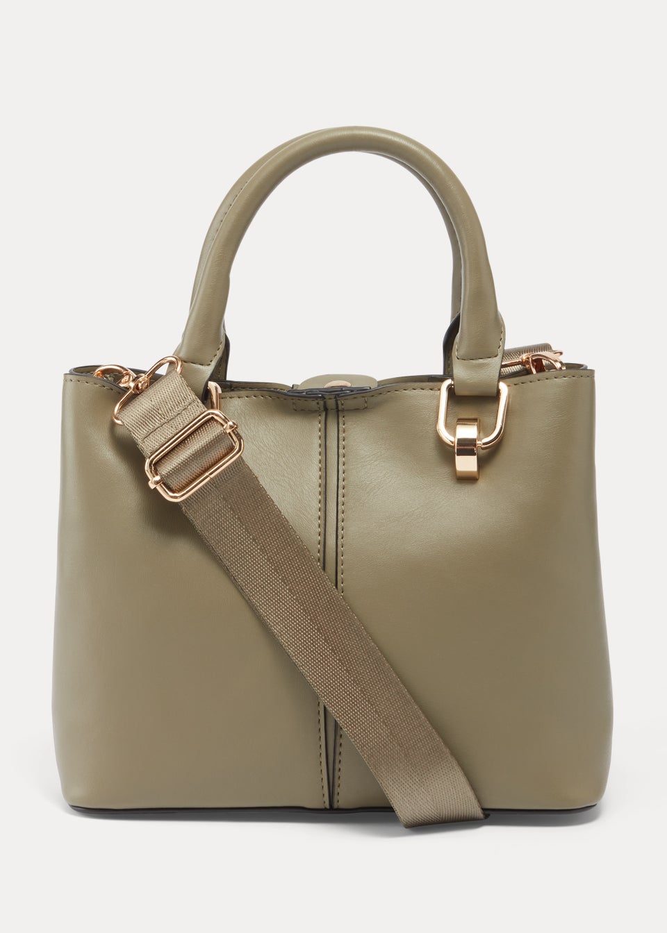 Green Multiple Compartment Mini Tote Bag - Matalan