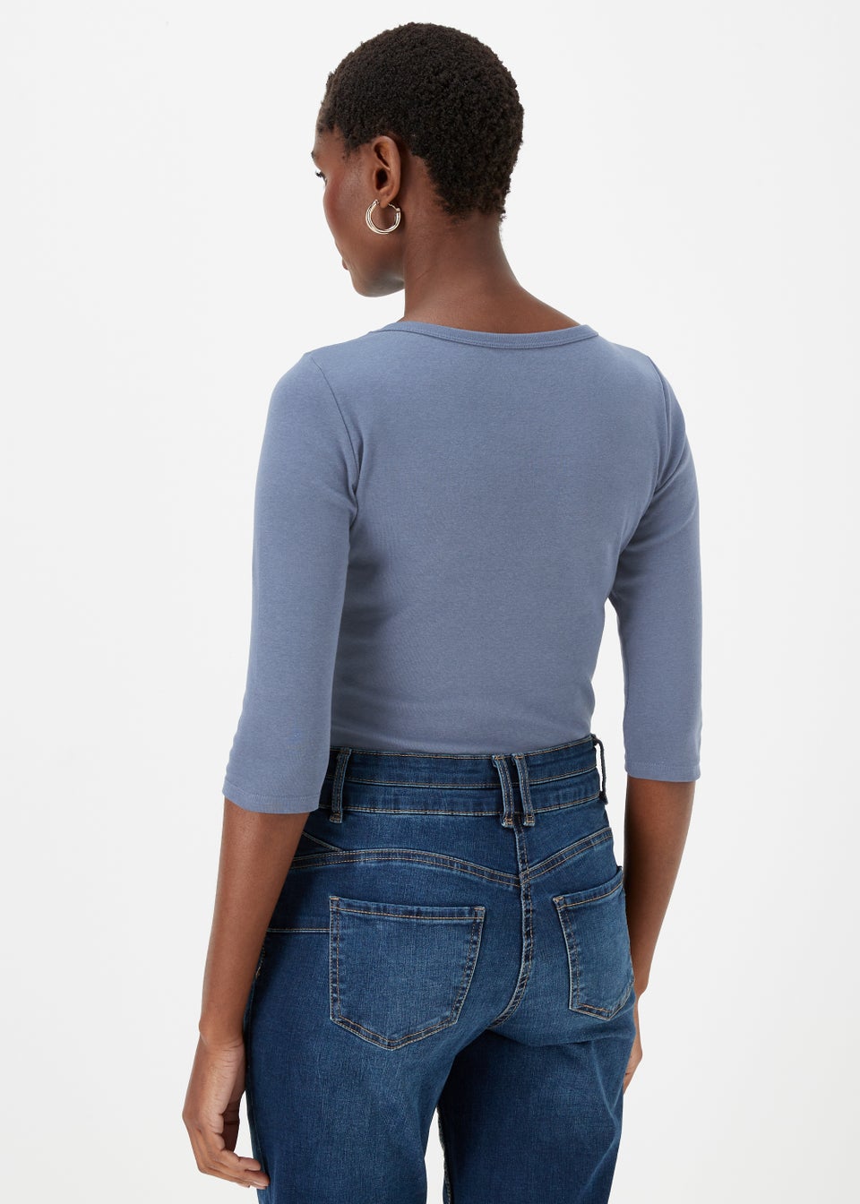 Indigo 3/4 Sleeve T-Shirt - Matalan