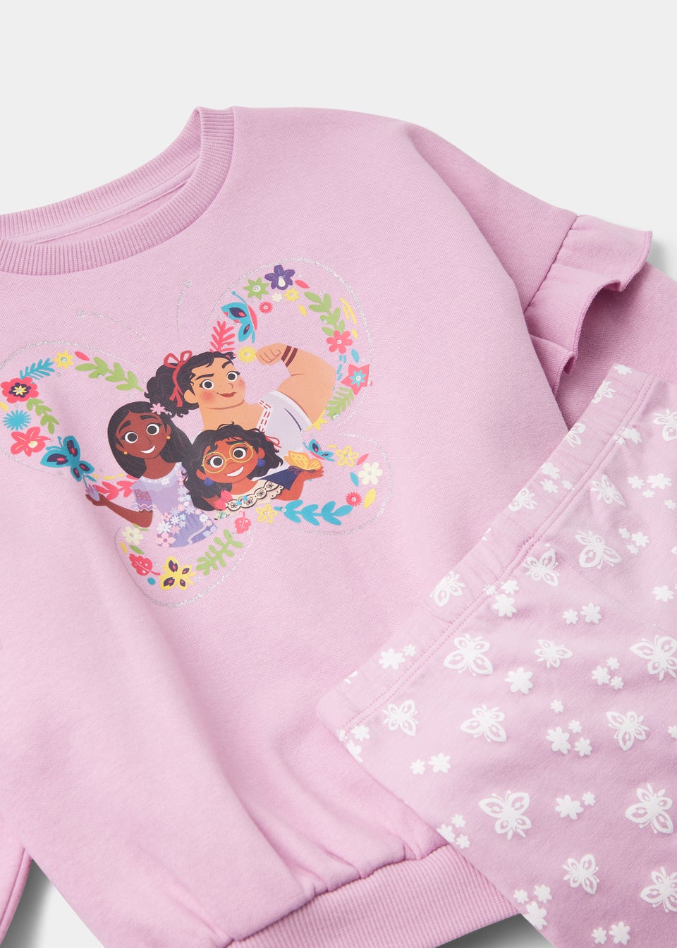 Kids Lilac Disney Encanto Butterfly Sweatshirt & Leggings Set (3-9yrs ...