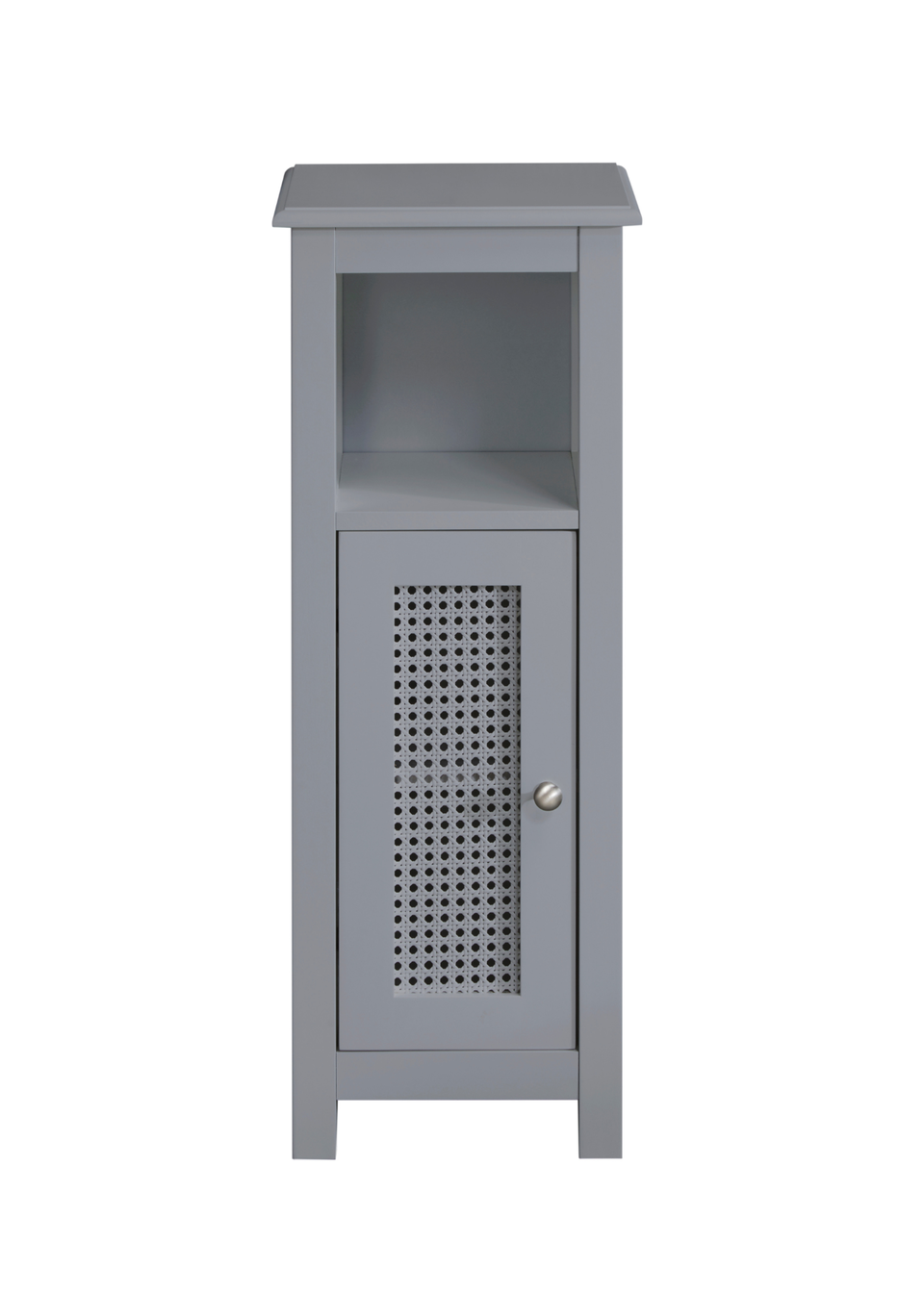 Lloyd Pascal Raffia Single Door Cabinet Grey - Matalan