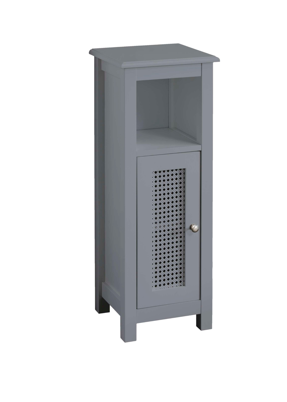 Lloyd Pascal Raffia Single Door Cabinet Grey - Matalan